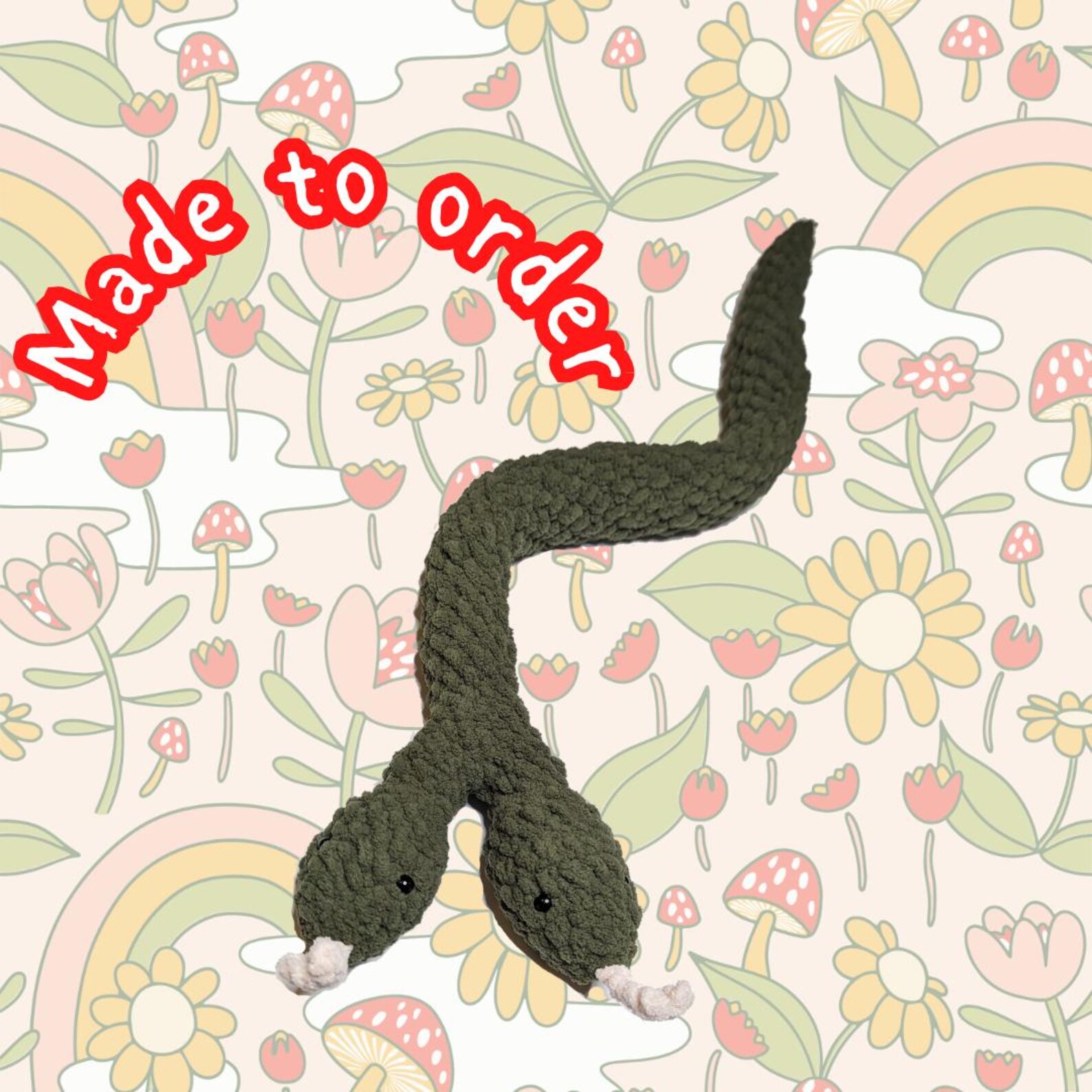 Crochet Two Headed Snake Plushie Amigurumi - Etsy