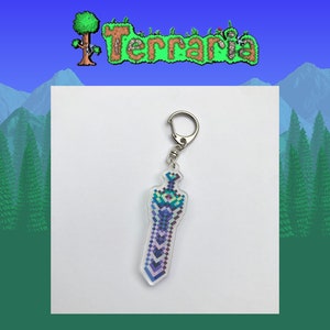 Terraria in Game Weapons Acrylic Keyring Keychain Handmade Video Game ...