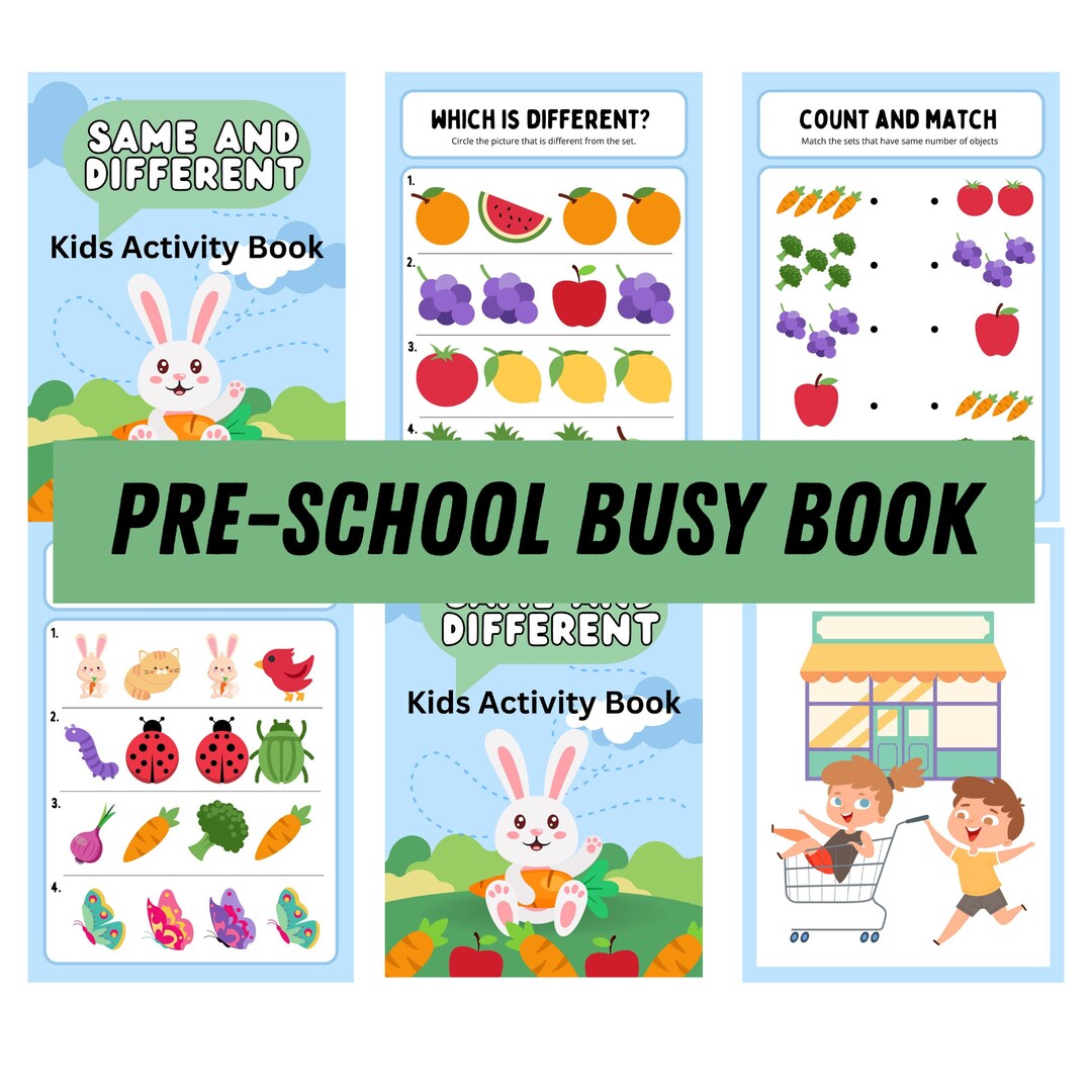 Plain Watercolor Letter Paper A4 Activity Book for Kids Busy - Etsy