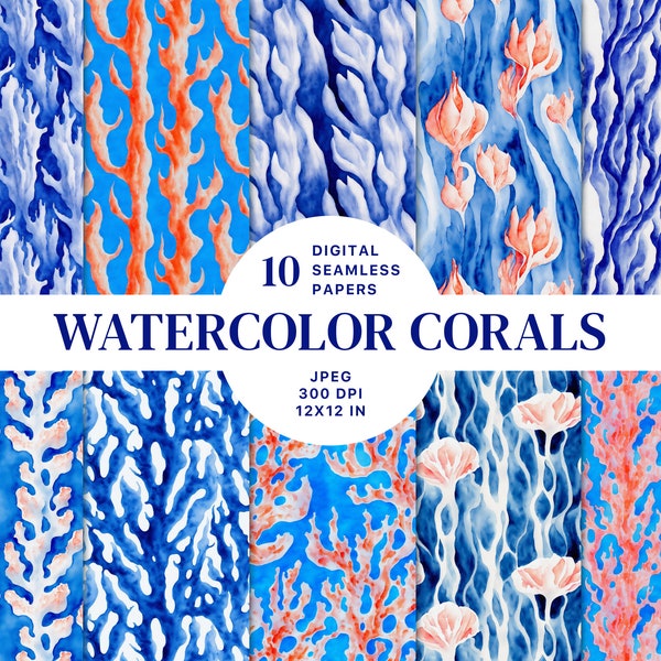 Coral Papers - Etsy