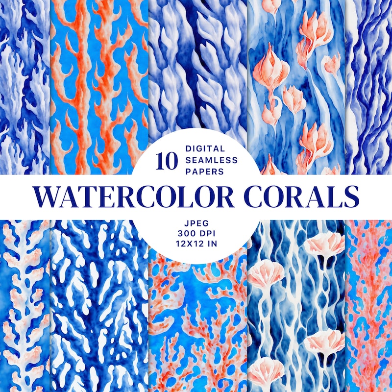 Coral Papers - Etsy
