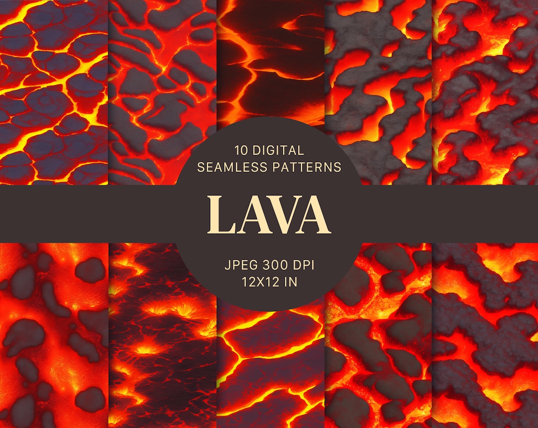 10 Lava Seamless Pattern, Lava Pattern, Red Lava, Fire,lava Digital ...