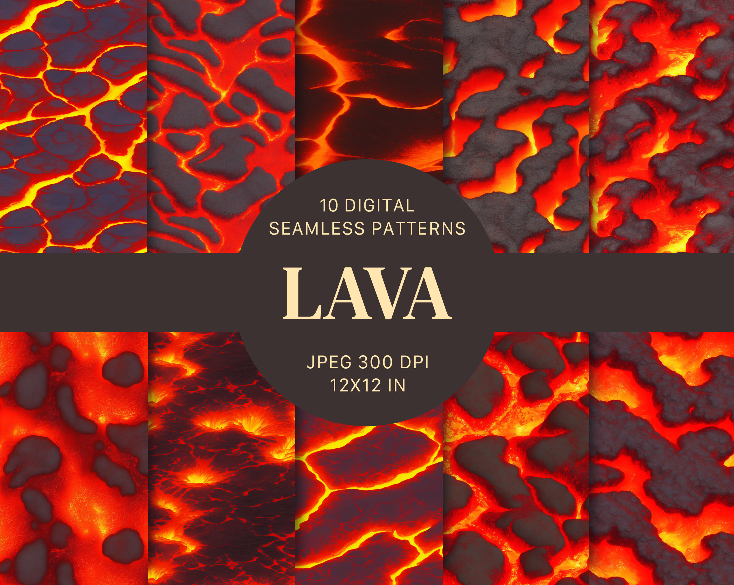 10 Lava Seamless Pattern, Lava Pattern, Red Lava, Fire,lava Digital ...