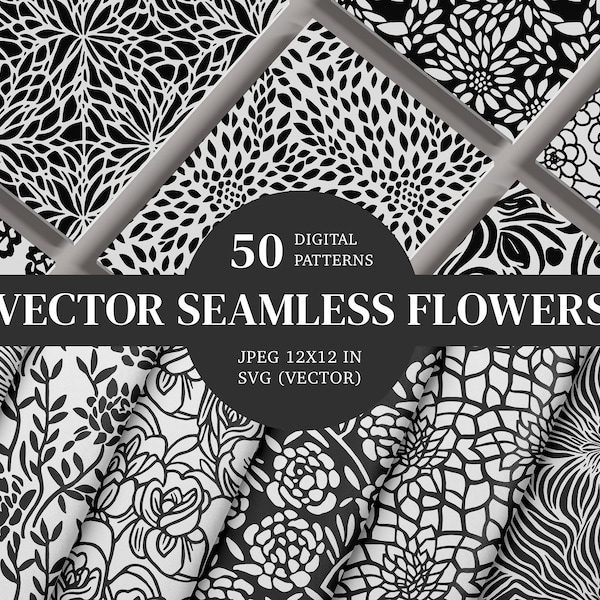 Floral Seamless Svg - Etsy