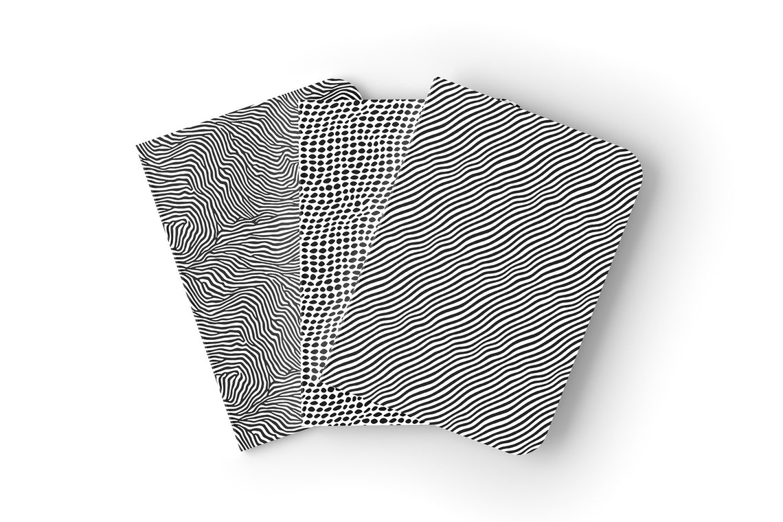 50 Vector Optical Illusion Seamless Patterns, SVG, B&W, Mega Bundle ...