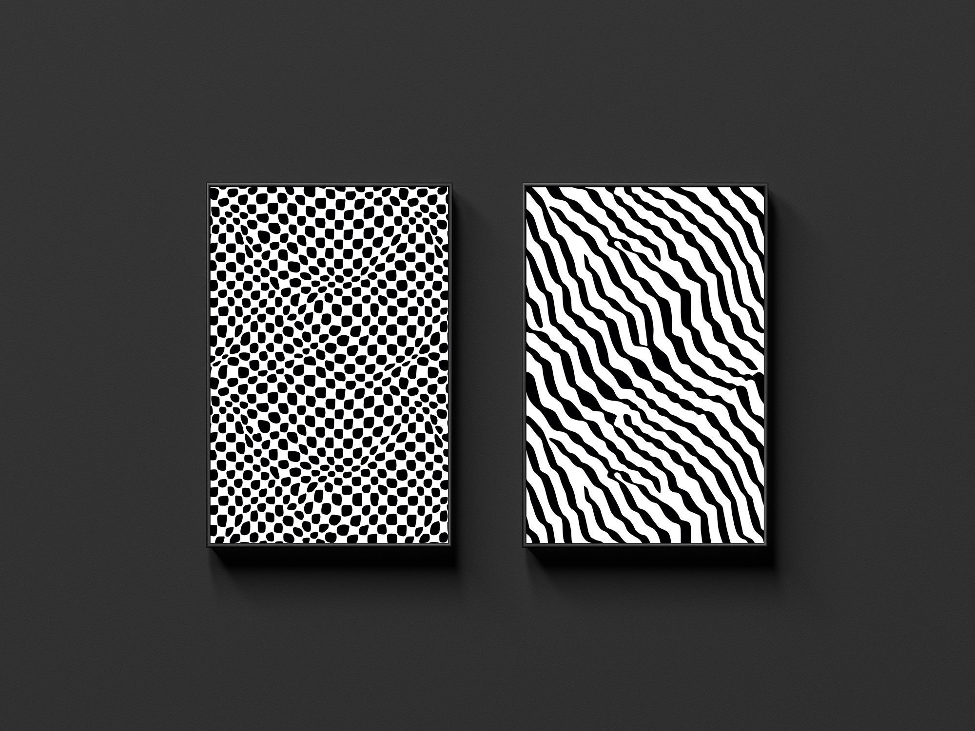50 Vector Optical Illusion Seamless Patterns, SVG, B&W, Mega Bundle ...