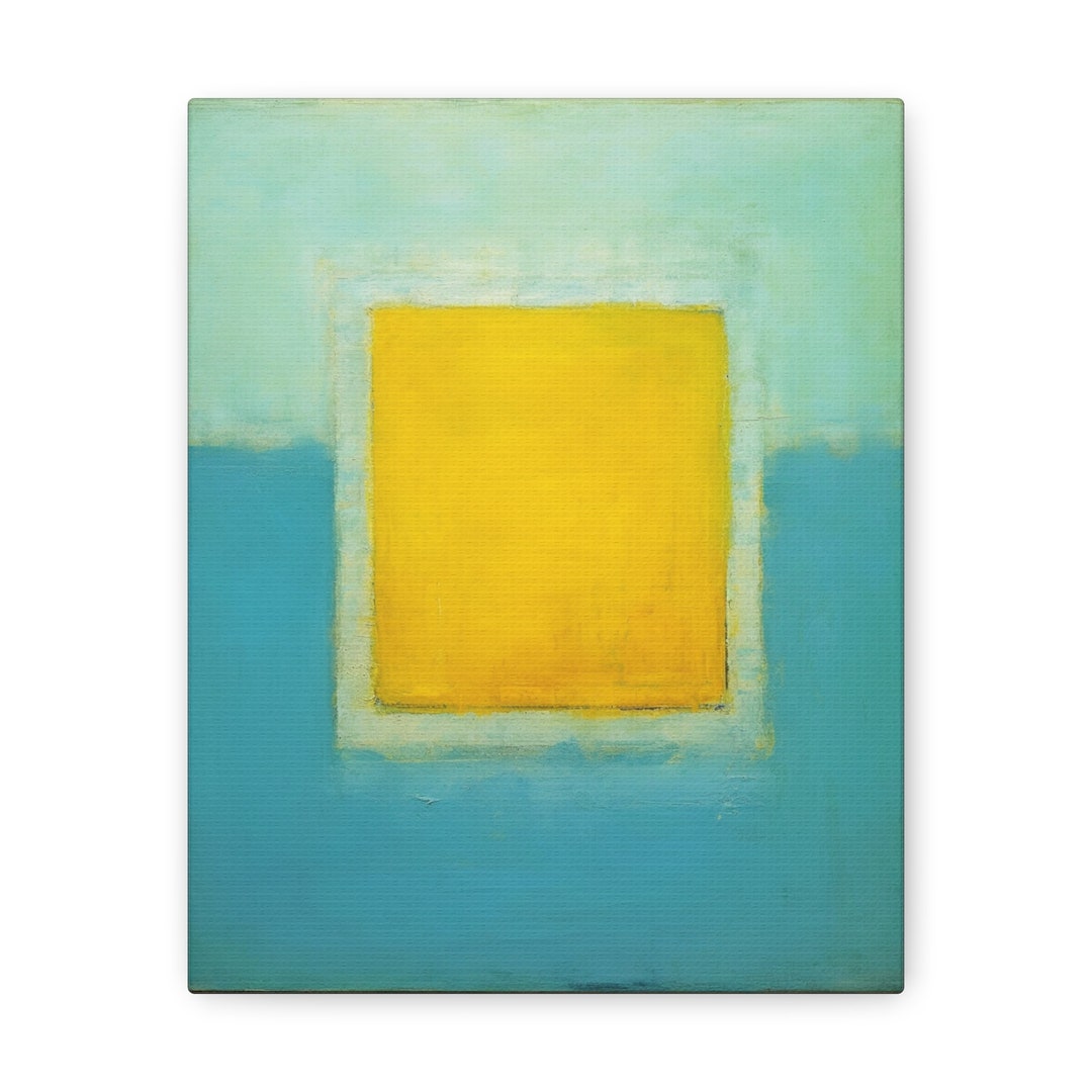 Sky Blue and Yellow - Mark Rothko Inspired Painting, Abstract Painting ...