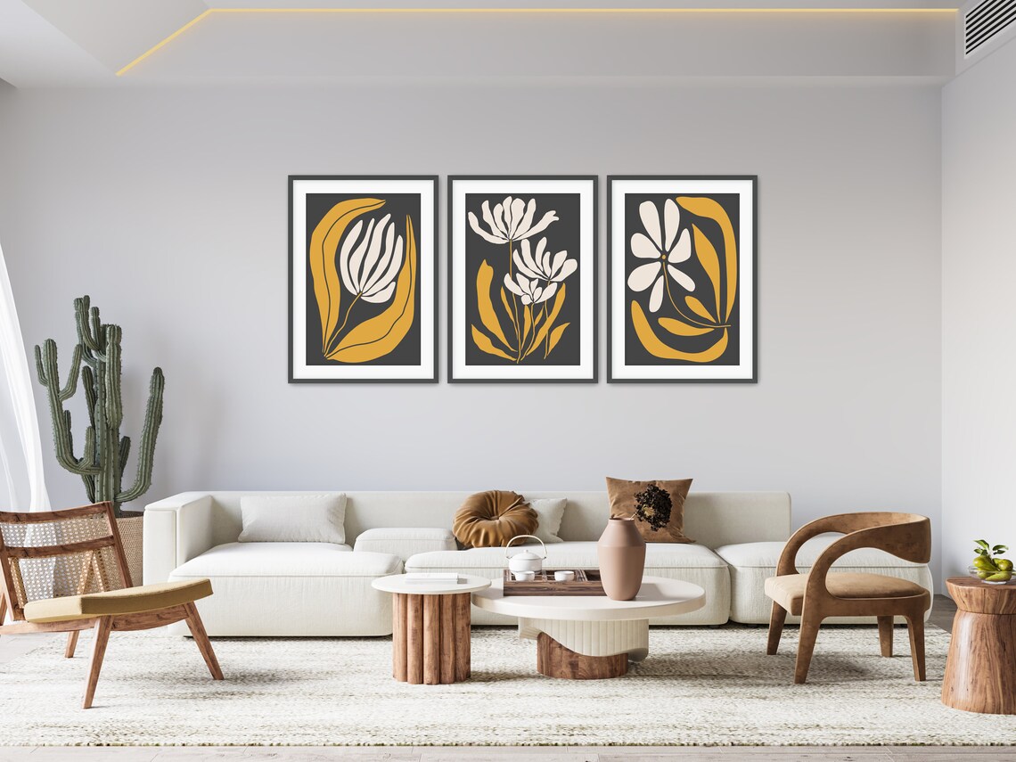 Contemporary Flower Art Set [POSTER] - Modern Contemporary Art ...