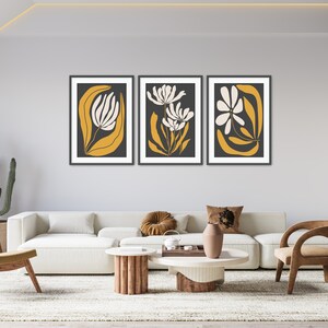 Contemporary Flower Art Set [POSTER] - Modern Contemporary Art ...