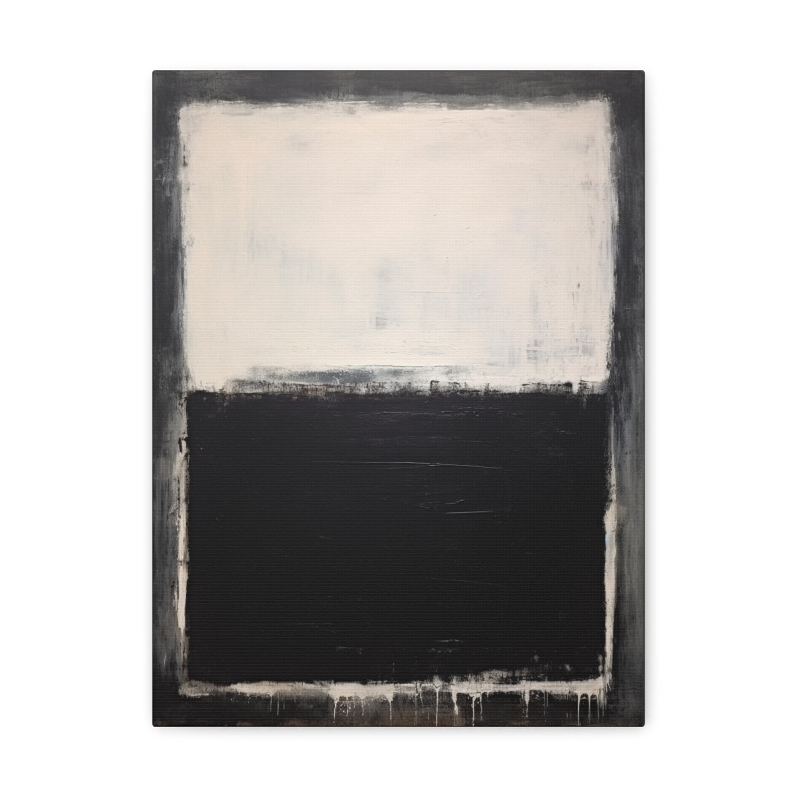 Black and White - Rothko Inspired Painting, Abstract Painting, Canvas ...