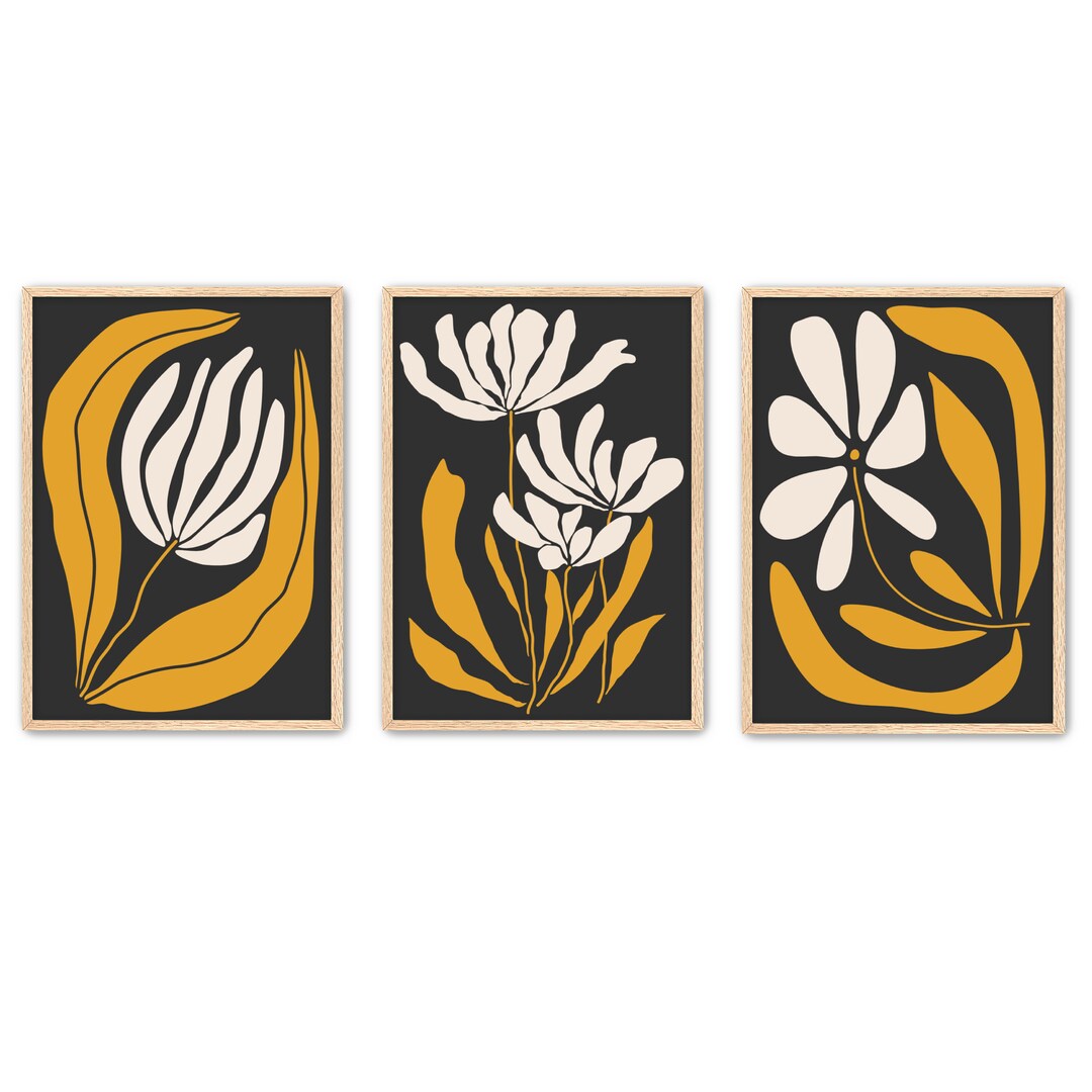 Contemporary Flower Art Set [POSTER] - Modern Contemporary Art ...