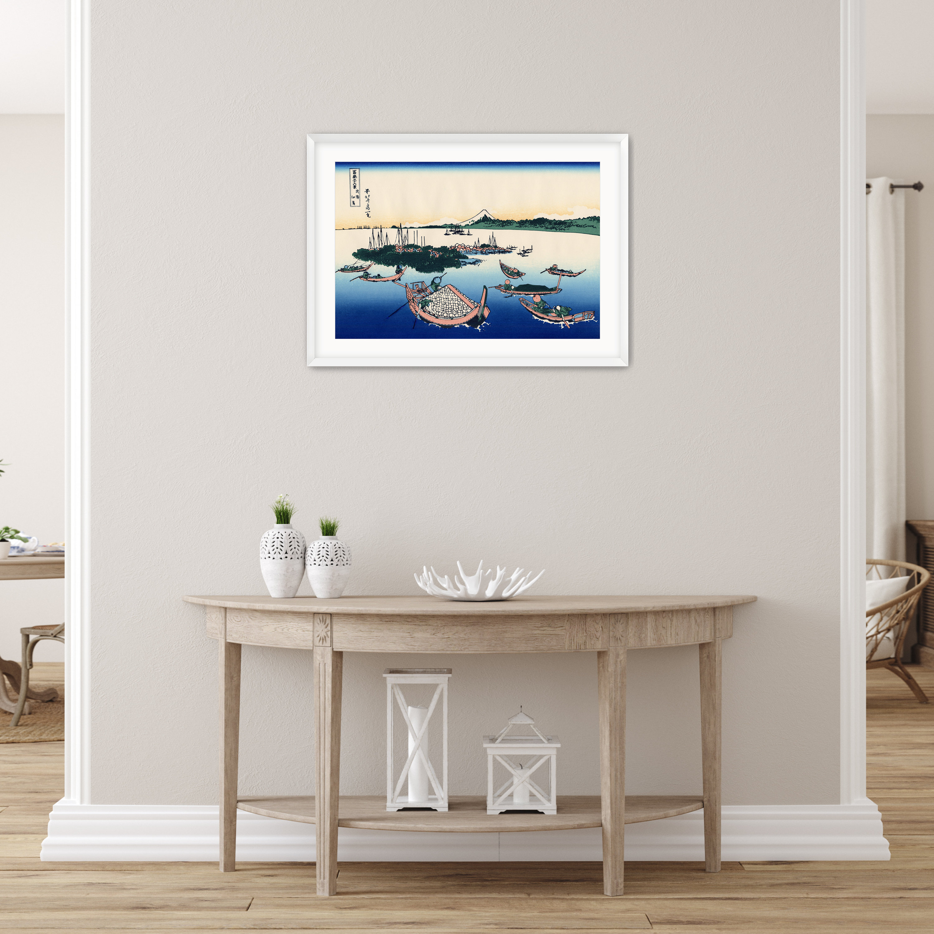 Tsukuda Island in Musashi Province Hokusai Katsushika Art Reproduction ...