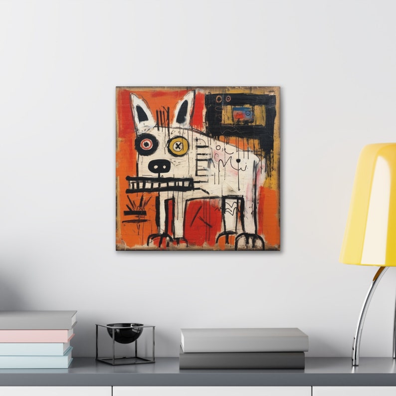 Dog Basquiat Inspired Art, Canvas Prints, Canvas Art, Wall Decor, Jean ...