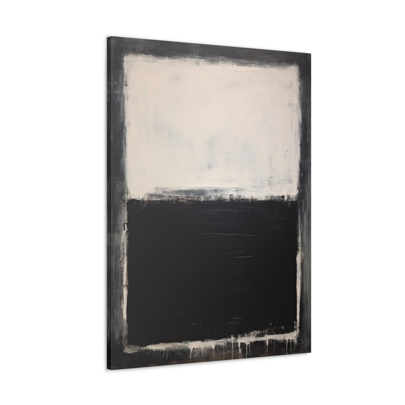 Black and White - Rothko Inspired Painting, Abstract Painting, Canvas ...