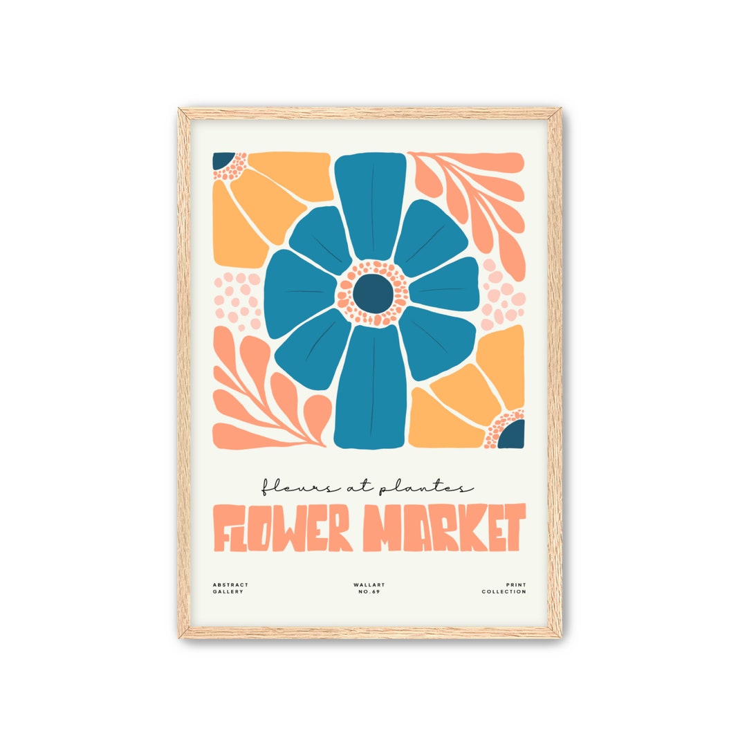 Flower Market - Modern Floral Abstract Art [POSTER] - Contemporary Art ...