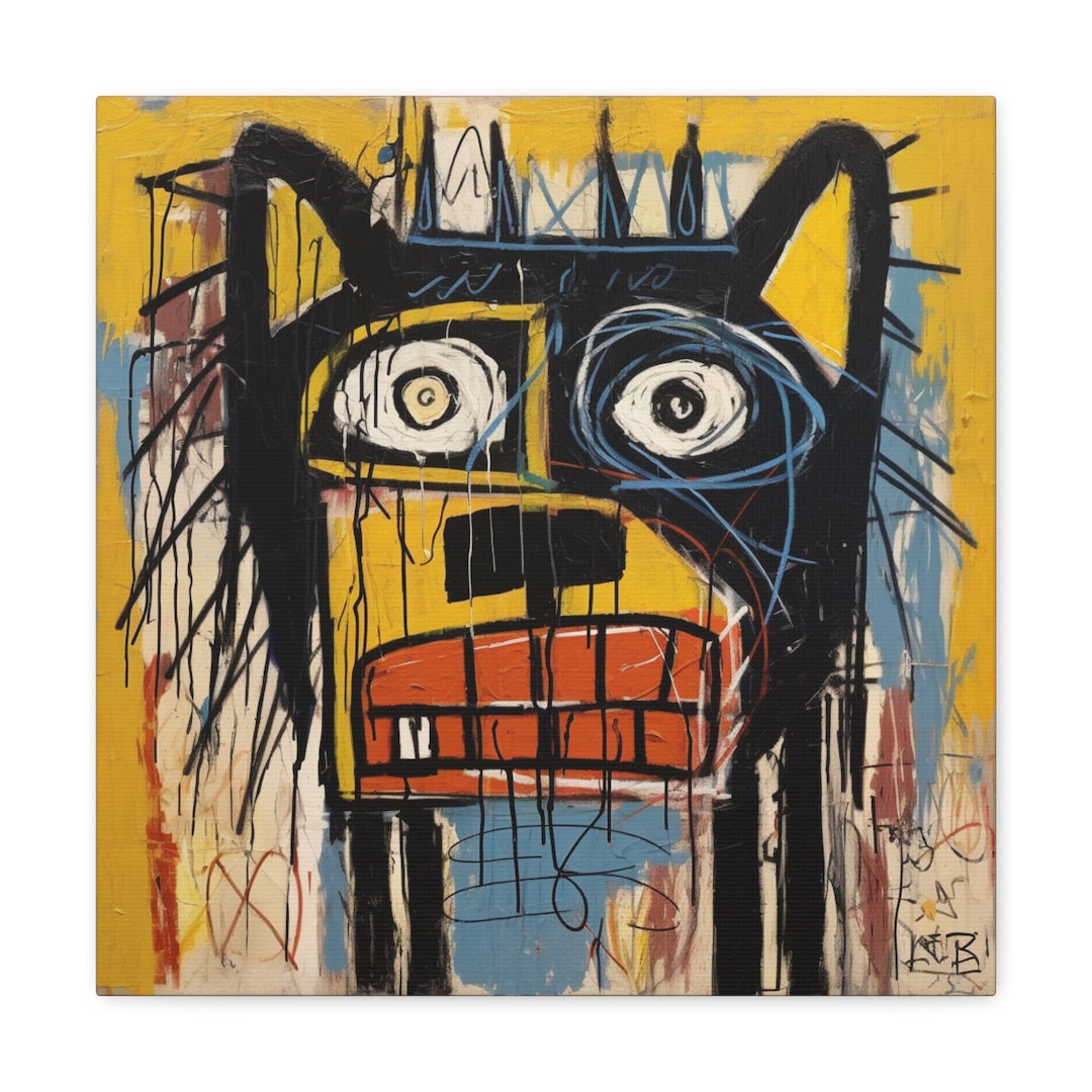 Dog Basquiat Inspired Art, Canvas Prints, Canvas Art, Wall Decor, Jean ...