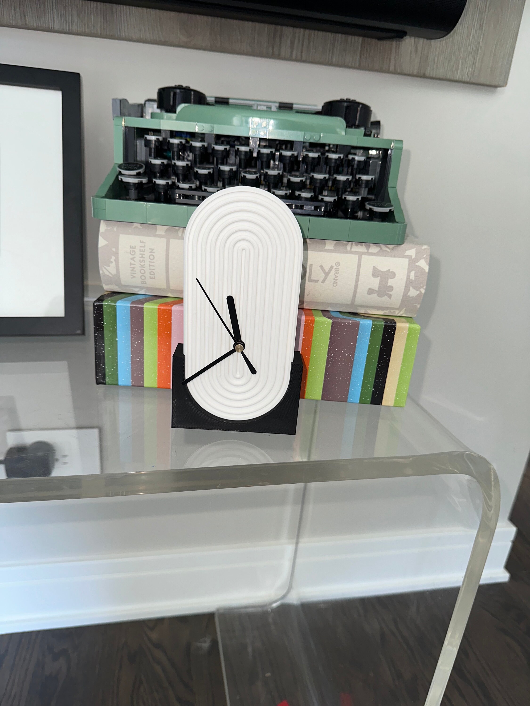 3D Printed Minimalist Quartz Clock, Retro, Mid Century Modern - Etsy