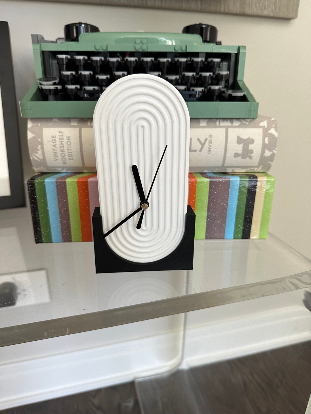 3D Printed Minimalist Quartz Clock, Retro, Mid Century Modern - Etsy