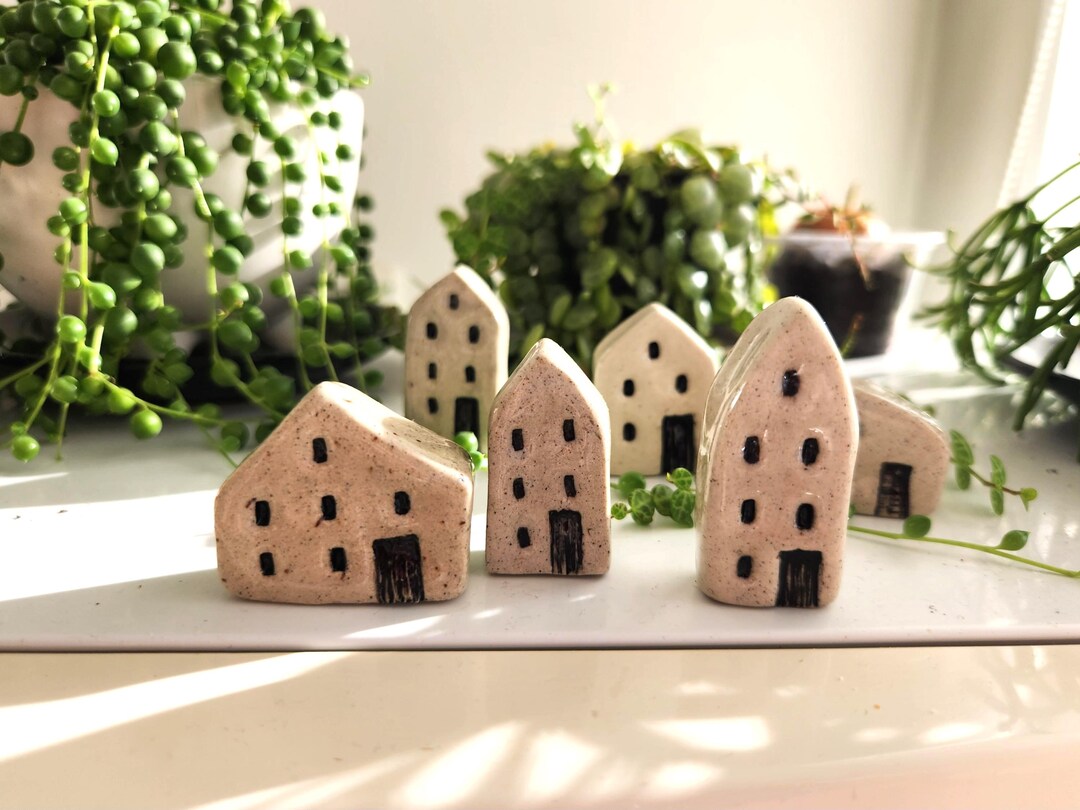 Miniature Clay Houses – Tiny Handmade Ceramic Village Decor - Etsy