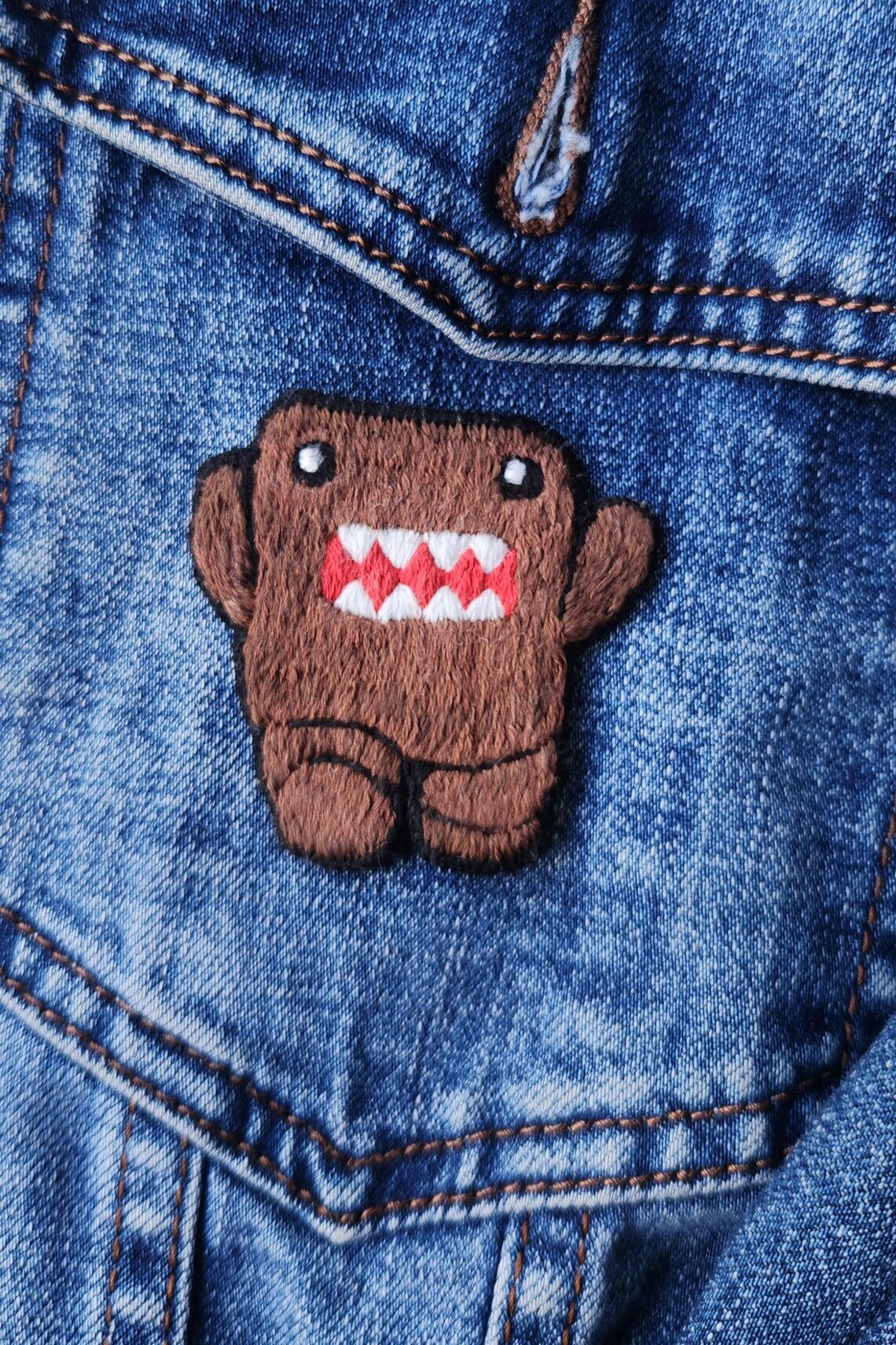 Hand Embroidered Domokun Patch - Etsy