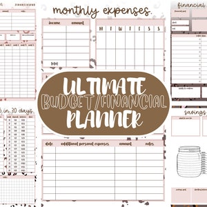 Ultimate Budget / Financial Digital Planner Template Bundle - Etsy