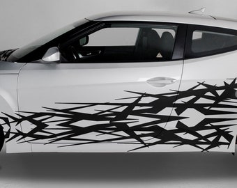 2x Side Vinyl Stripes Body Decal Vinyl Graphics Sticker Design for ...