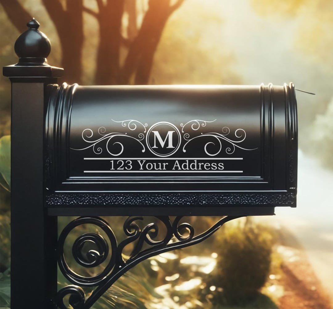 Mailbox Decal Custom Mailbox Decal both Sides 14 Inch Long - Etsy