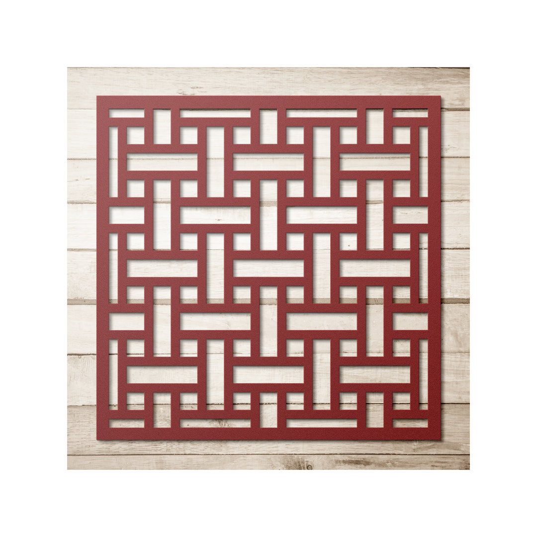 Laser-cut Metal Wall Art basket Weave No.1 - Etsy