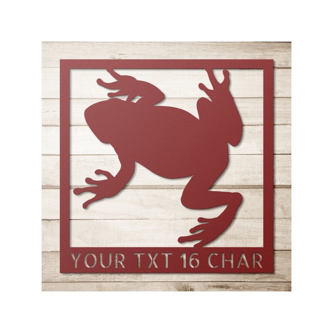 Frog No1 Laser Cut Metal Wall Art Amphibian Decor Nature Art Patio ...