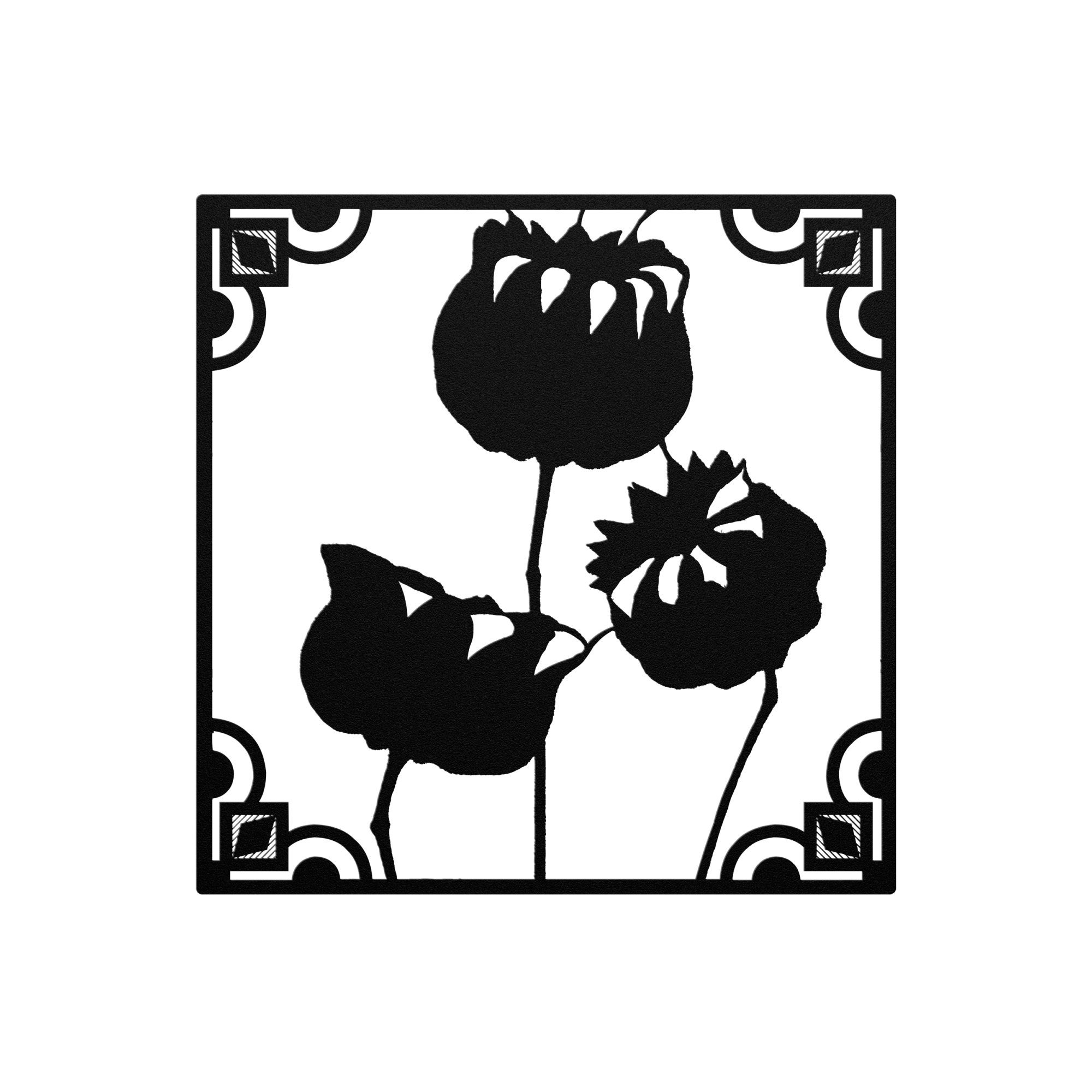 Lime Mallow Pod No3 Laser Cut Metal Wall Art Botanical Art Plant Decor ...