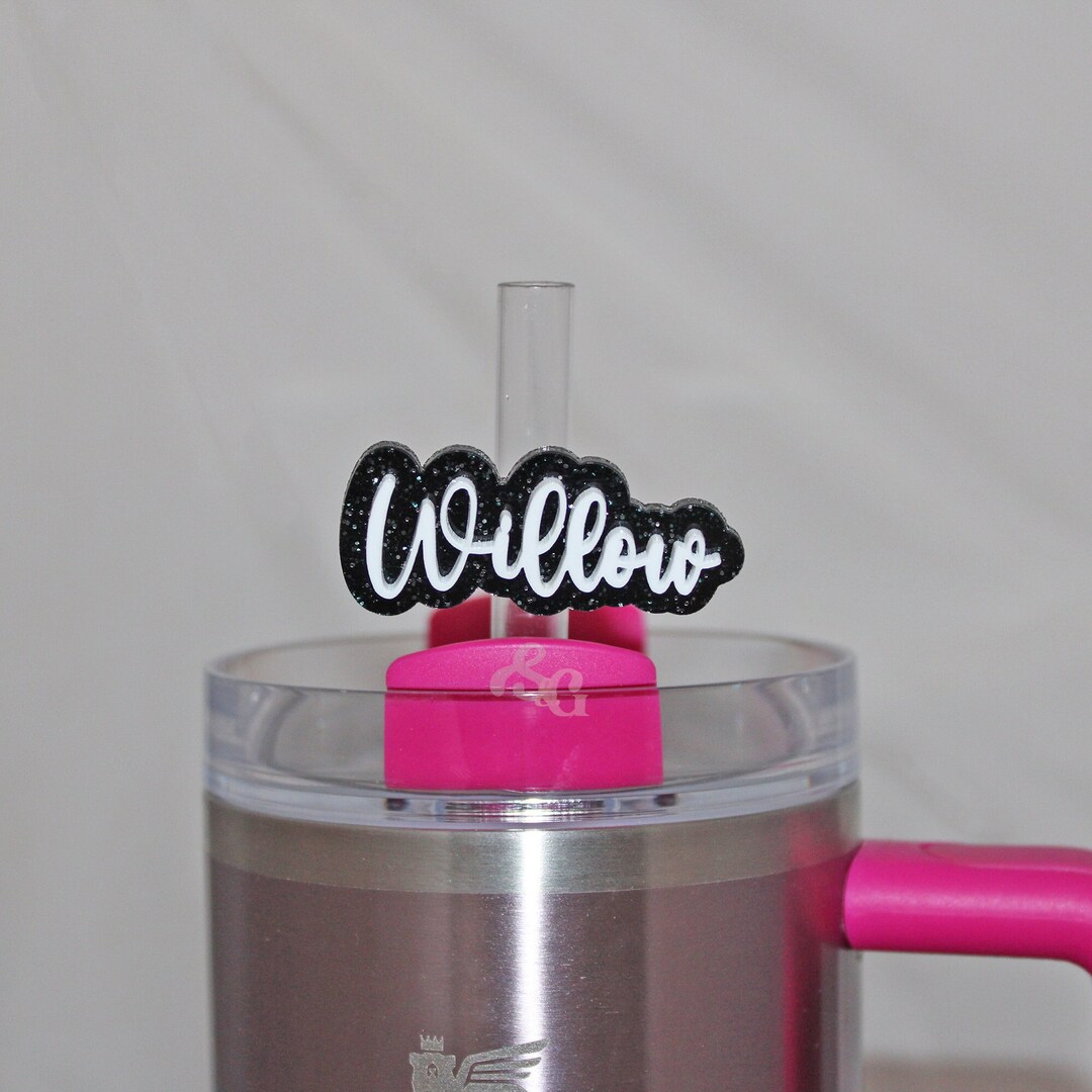 Custom Name Straw Topper, Straw Topper, Straw Buddy, Straw Accesories ...