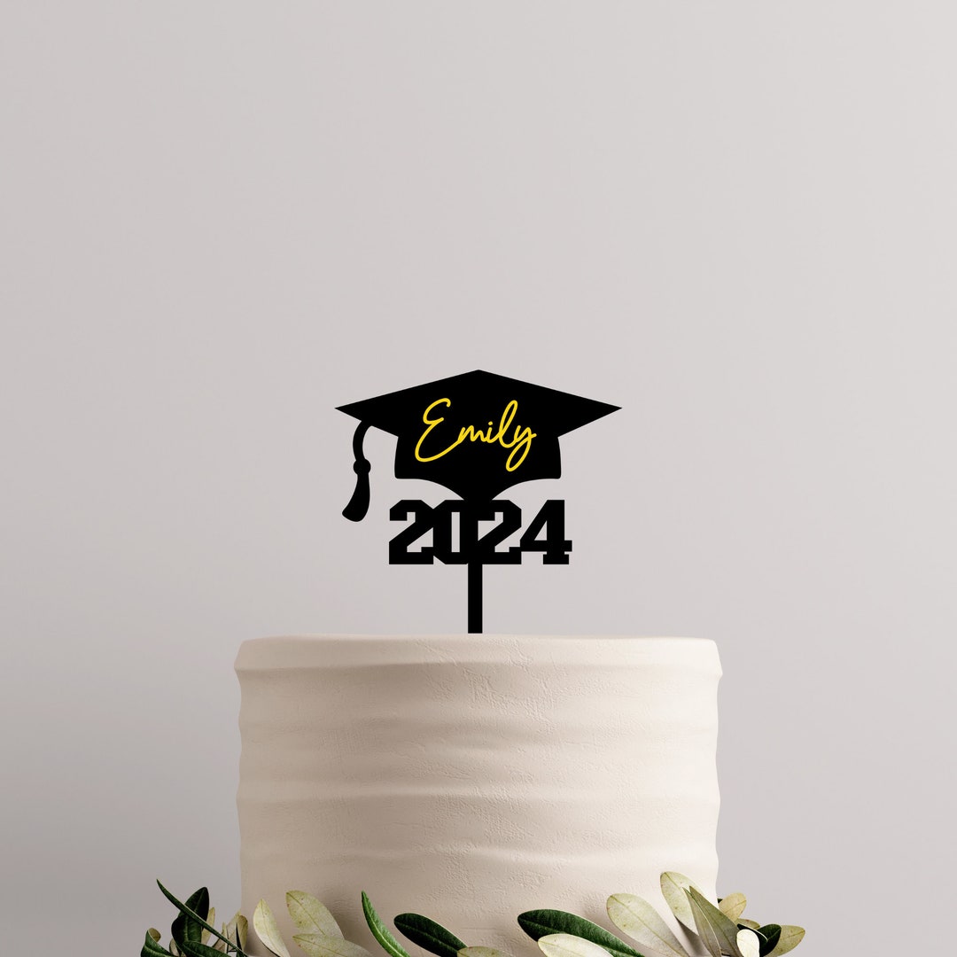 Graduation Cake Topper , 2024 Grad Personalized Cake Topper - Etsy