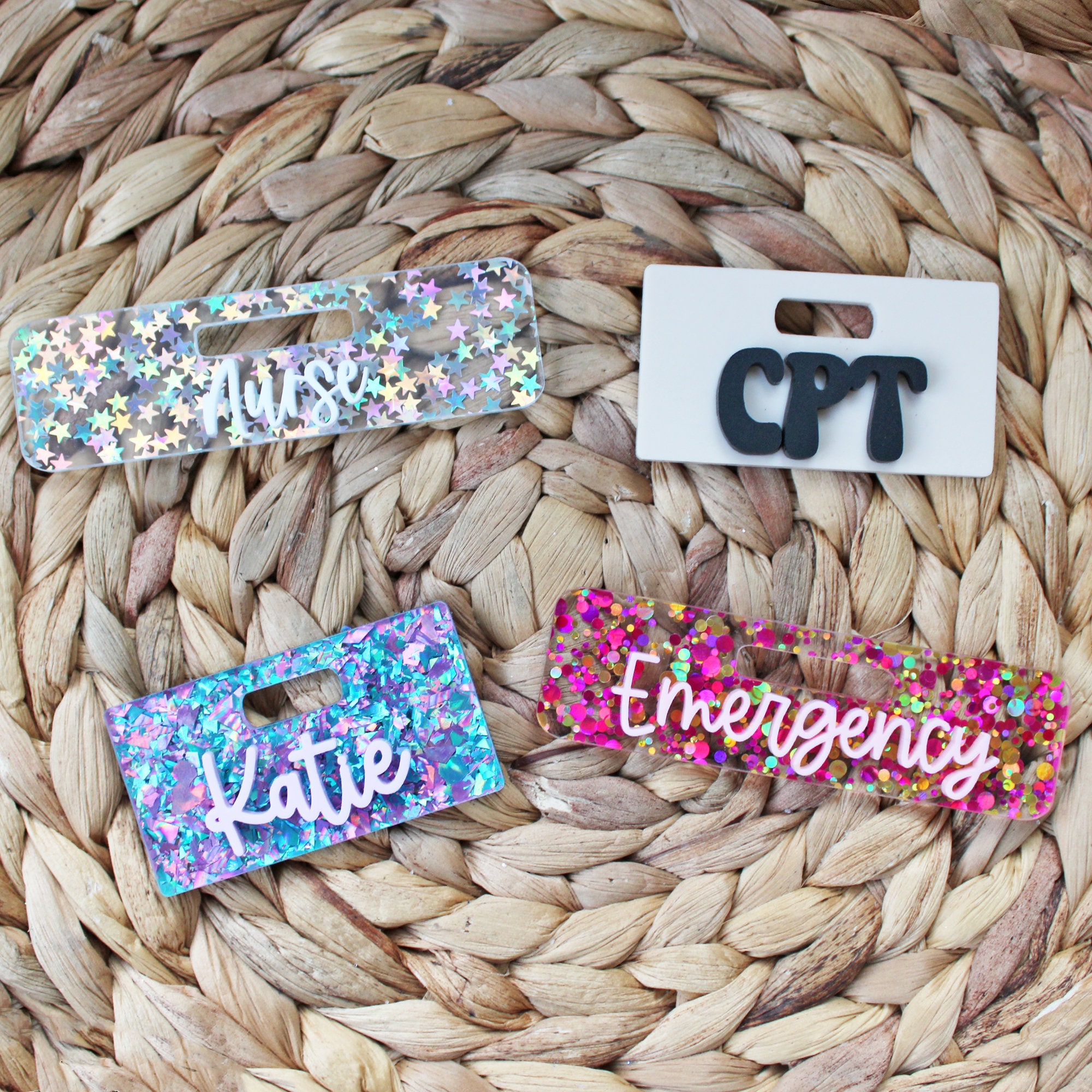 Custom Acrylic Badge Topper, Badge Buddy Topper, ID Holder, Acrylic ...