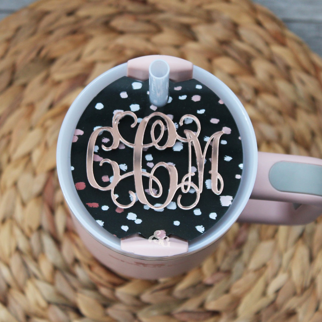 Monogram Stanley Name Plate, Monogram Topper - Etsy