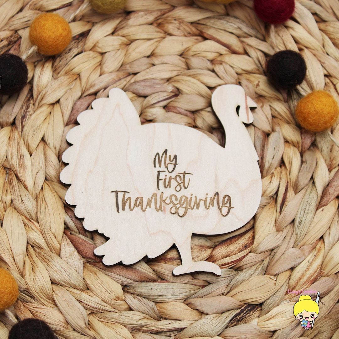 My First Thanksgiving Sign, Baby First Thanksgiving, Baby Turkey Prop ...