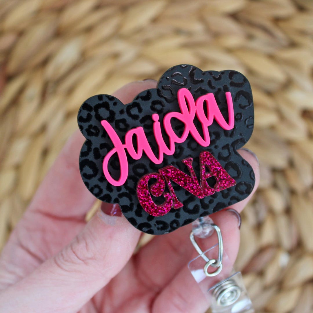 Name Badge Reel, Custom Name Badge Reel, Personalized Retractable ID ...