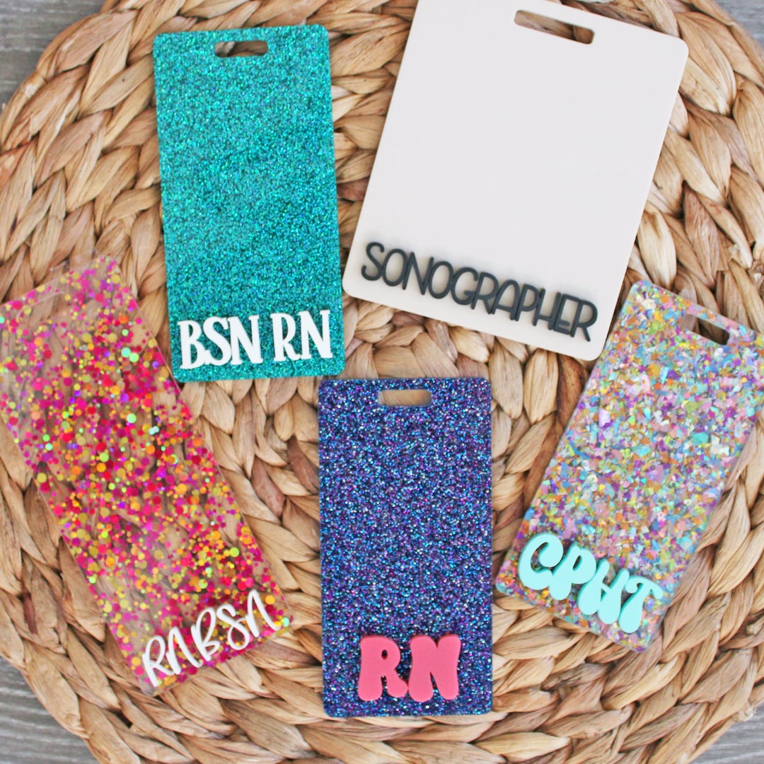 Custom Acrylic Badge Buddy, Nurse Badge Buddy, ID Holder, Badge Buddy ...