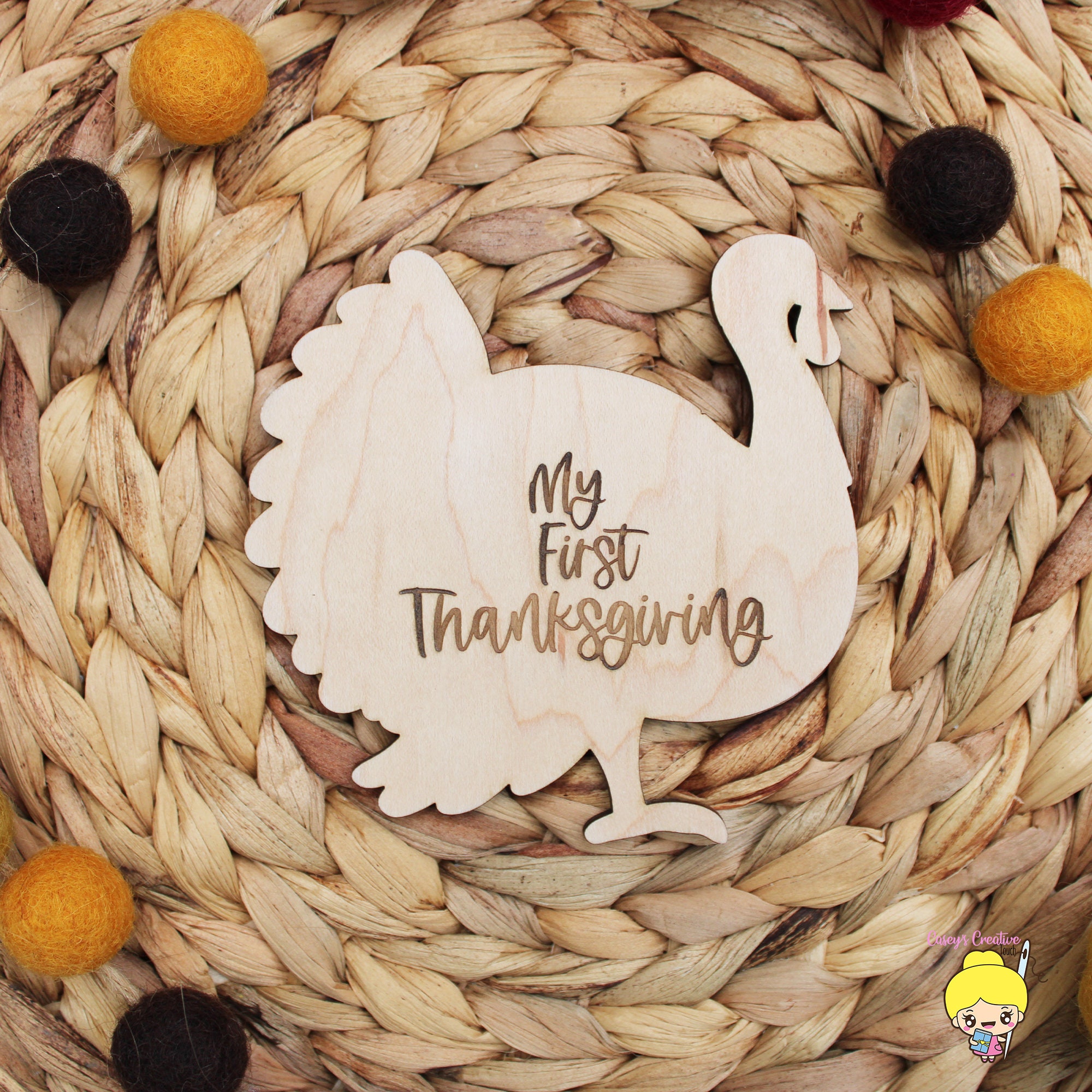 My First Thanksgiving Sign, Baby First Thanksgiving, Baby Turkey Prop ...