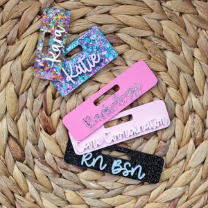Custom Acrylic Badge Topper, Badge Buddy Topper, ID Holder, Acrylic ...