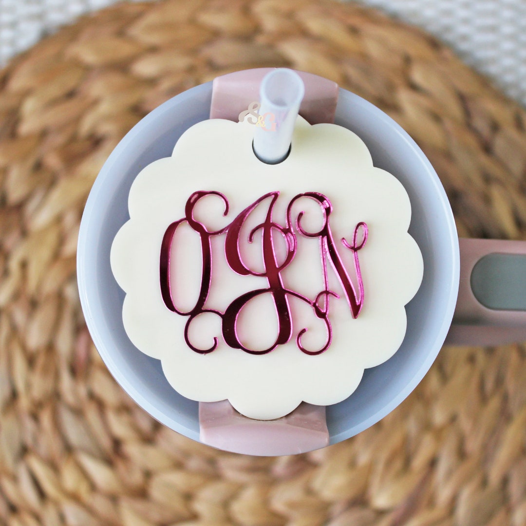 Monogram Stanley Name Plate, Monogram Topper, Name Plate, Custom Gift ...