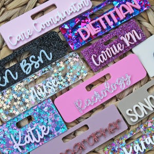 Custom Acrylic Badge Topper, Badge Buddy Topper, ID Holder, Acrylic ...