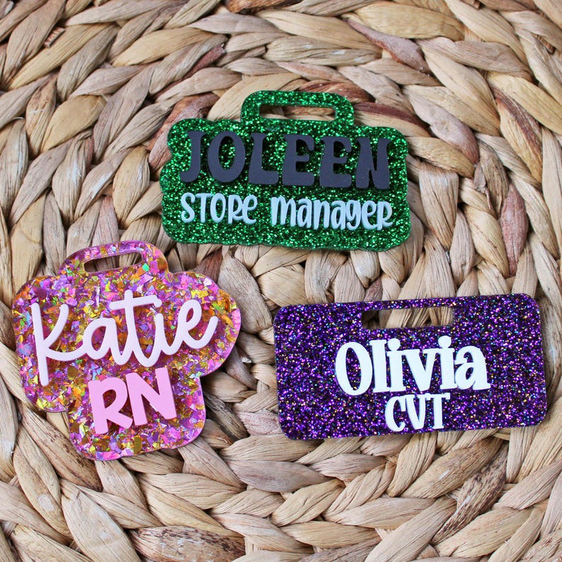 Lanyard Name Badge, Custom Name Badge, Retractable ID Badge Holder ...