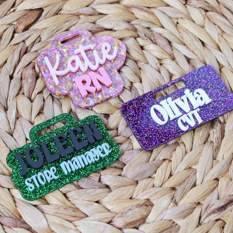 Lanyard Name Badge, Custom Name Badge, Retractable ID Badge Holder ...