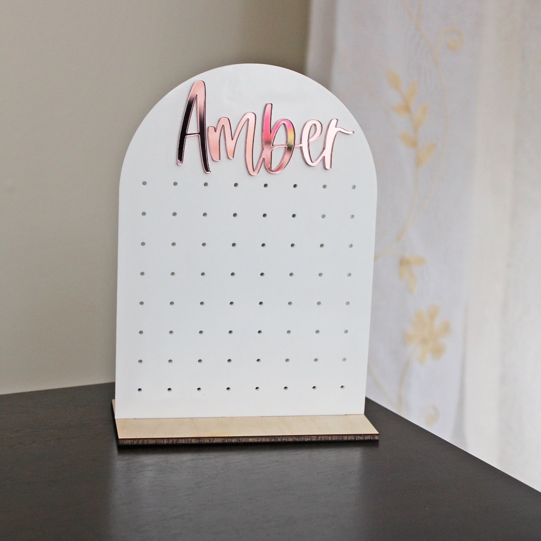 Personalized Earring Stand, Arch Earring Storage, Earring Organizer ...