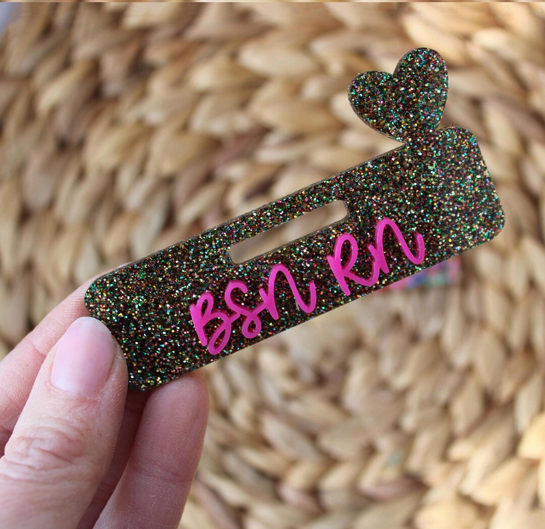 Custom Acrylic Badge Topper, Badge Buddy Topper, ID Holder, Acrylic ...