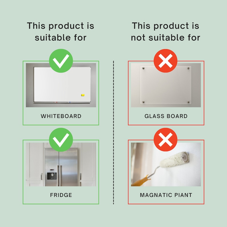 Magnetic Project Planner for Whiteboard or Fridge With Black Headers ...
