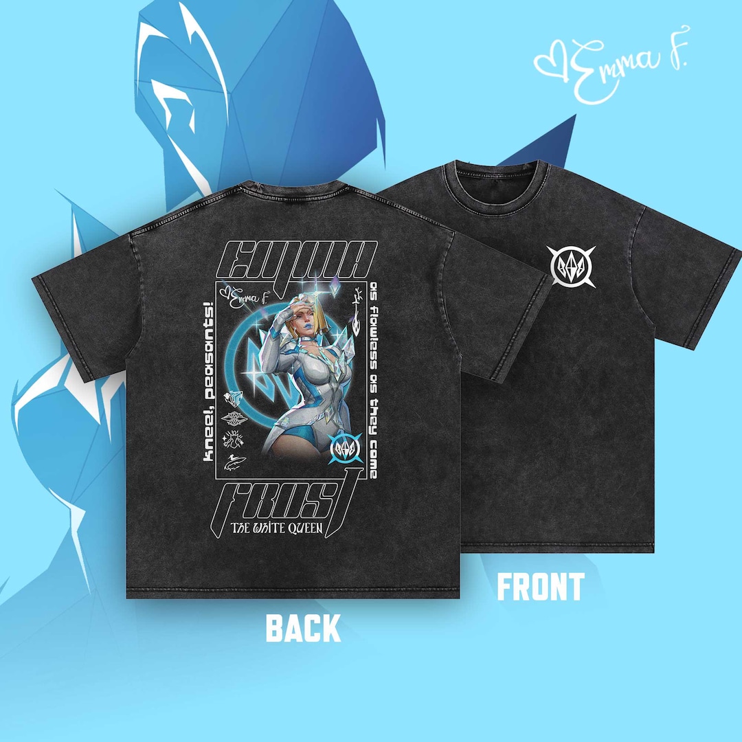 Emma Frost – Marvel Rivals Acid Wash Oversize T-shirt | 250 GSM ...