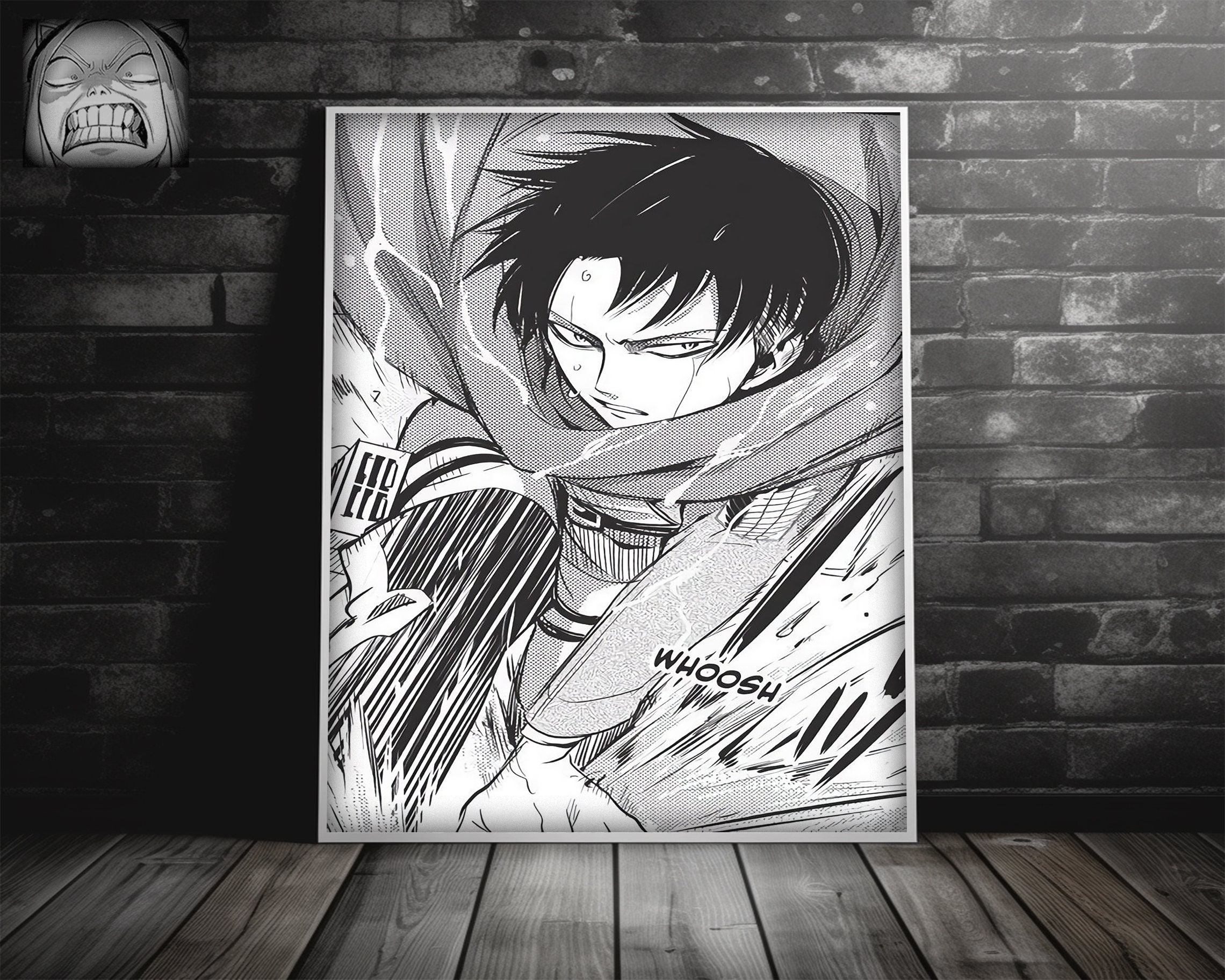 Captain Levi on the Attack Manga Panel Posters - Etsy