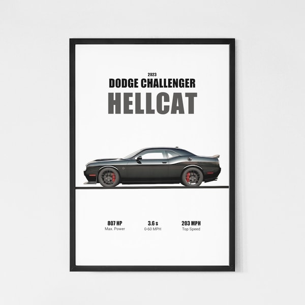 Dodge Challenger Srt Printable - Etsy