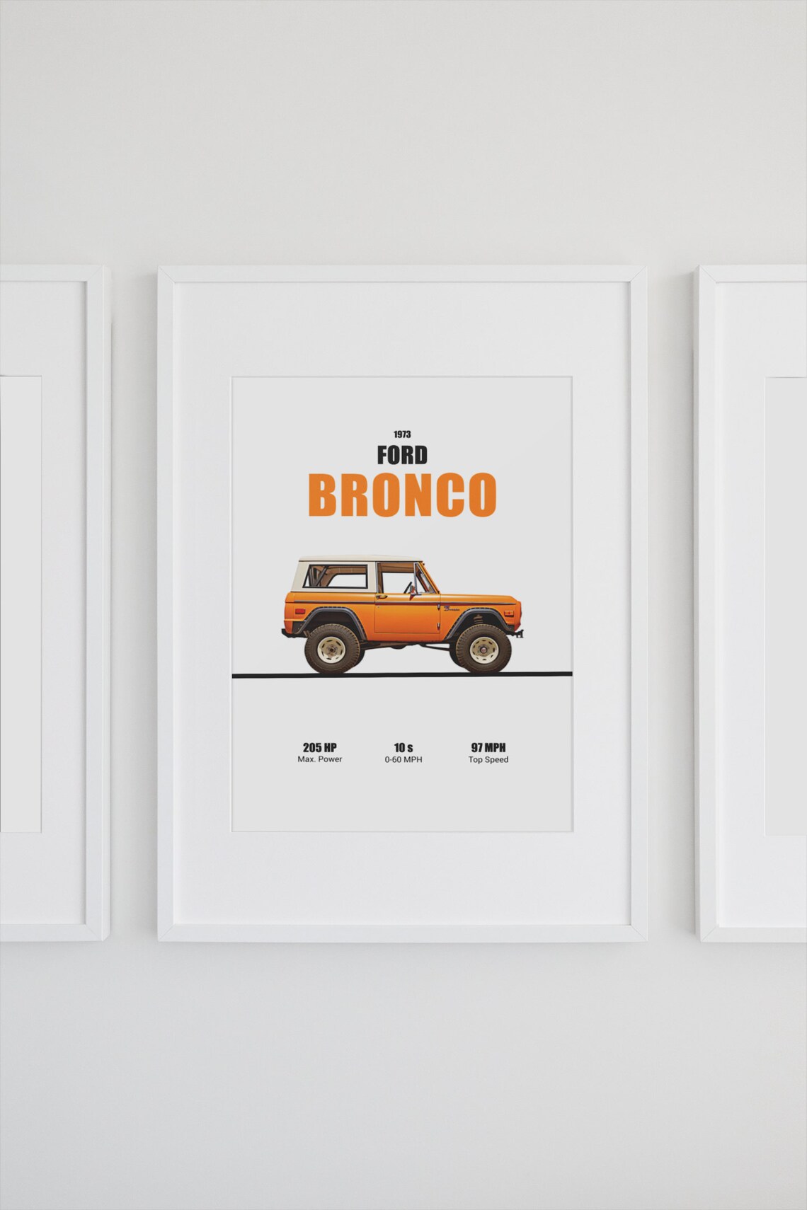Ford Bronco 1973 Wall Art Printable Digital Download Poster Men Kids ...